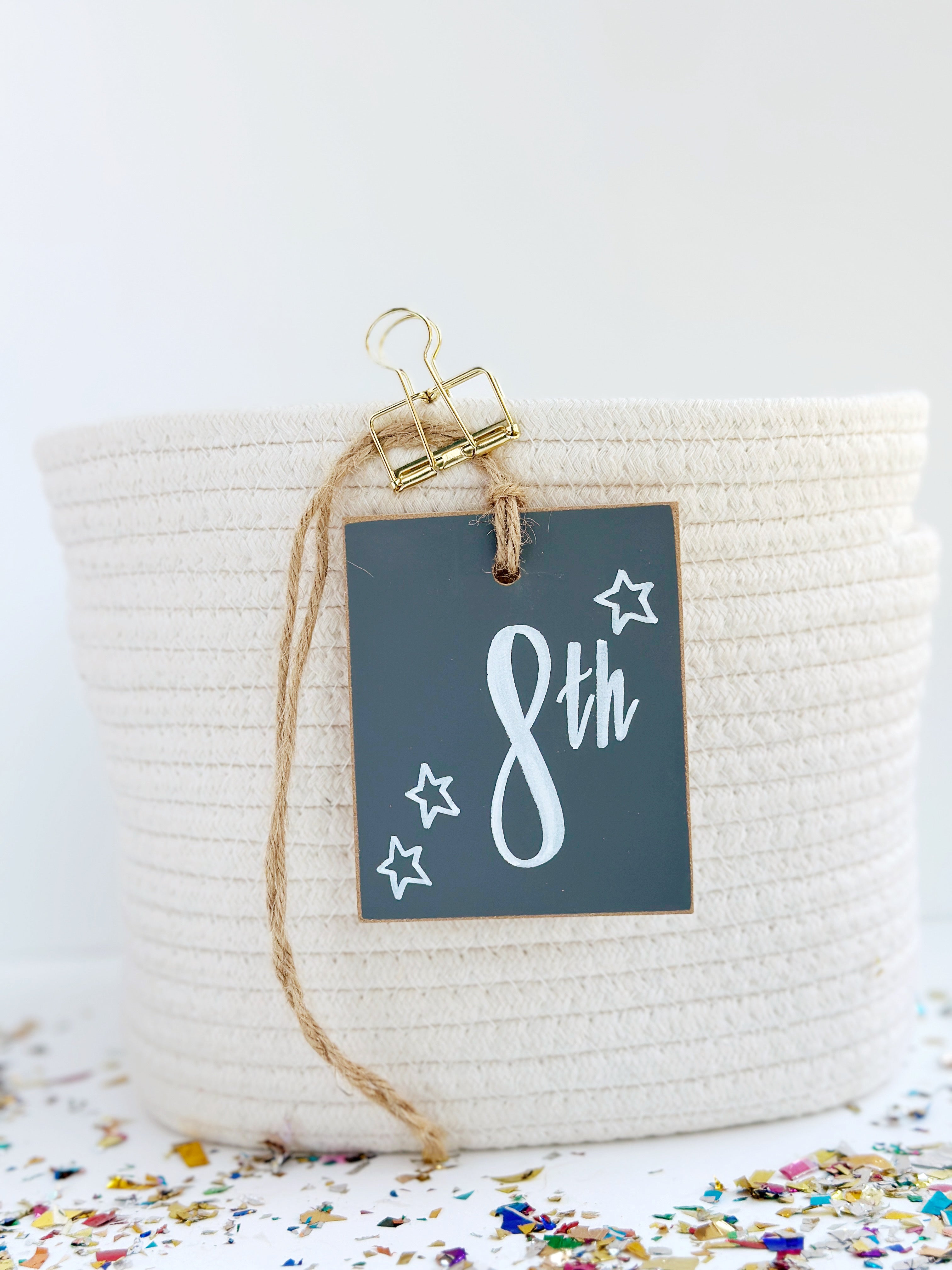 Initial Tag, Gray – Chalk Designs By Me